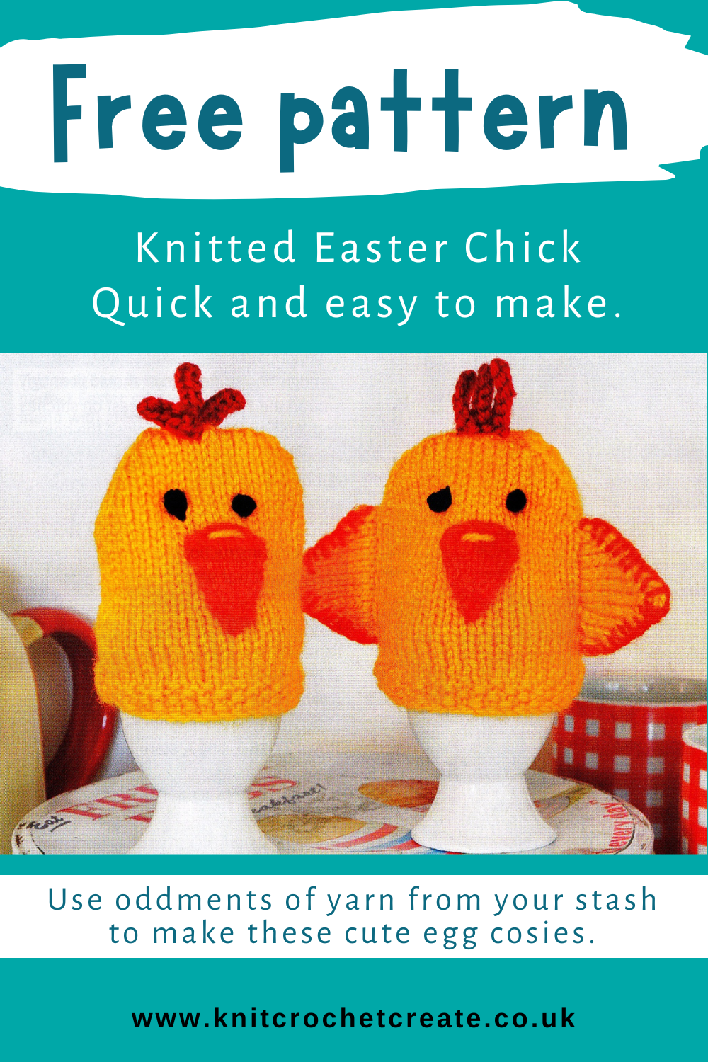 Easter Chick Knitting Pattern (free knitting pattern for egg cosies ...