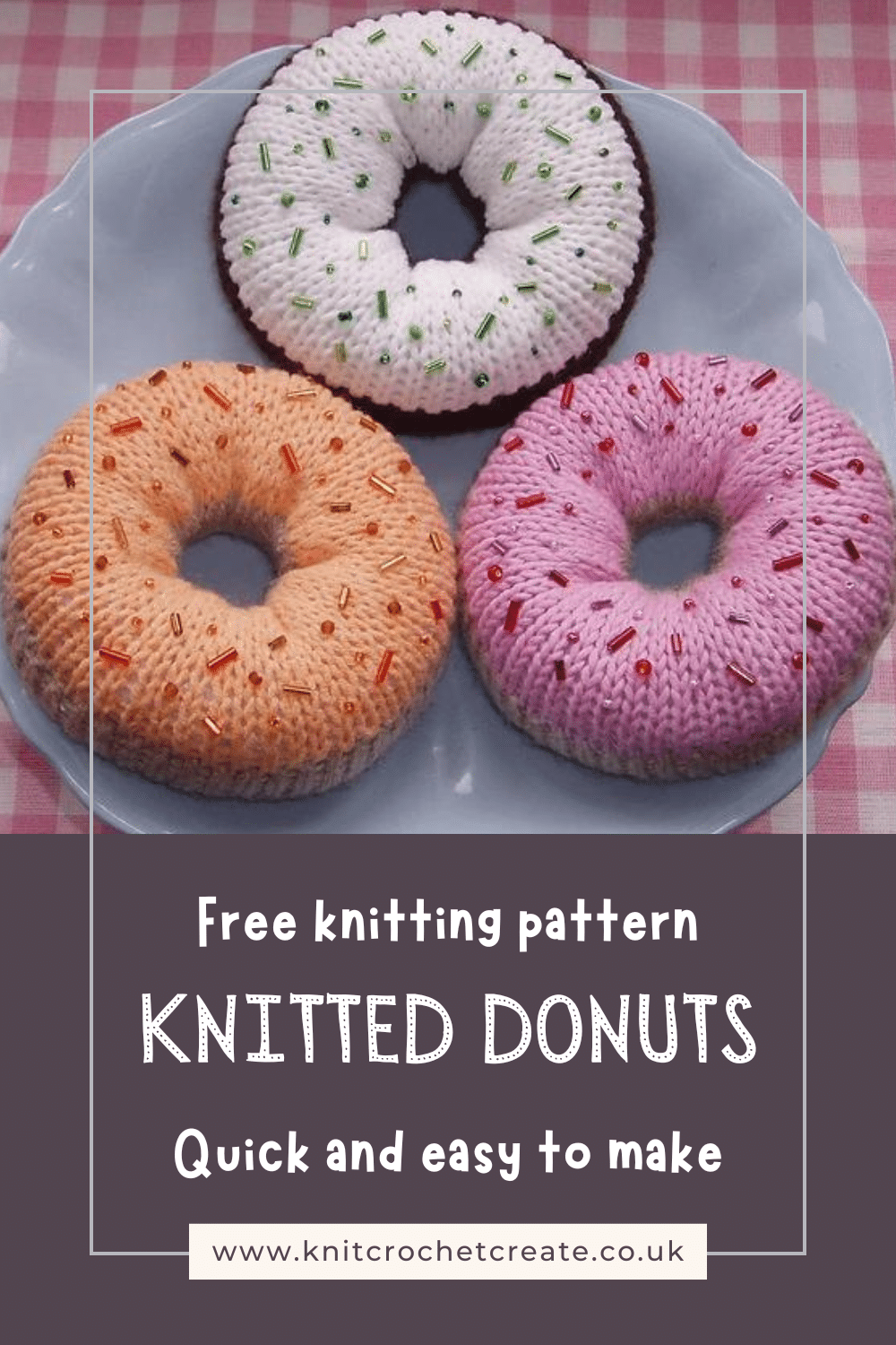 Free Donut Knitting Pattern - how to knit a Donut